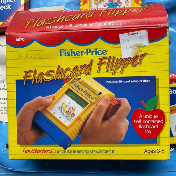 Fisher-Price | Toys | Vintage 98s Fisher Price Flashcard Flipper ...